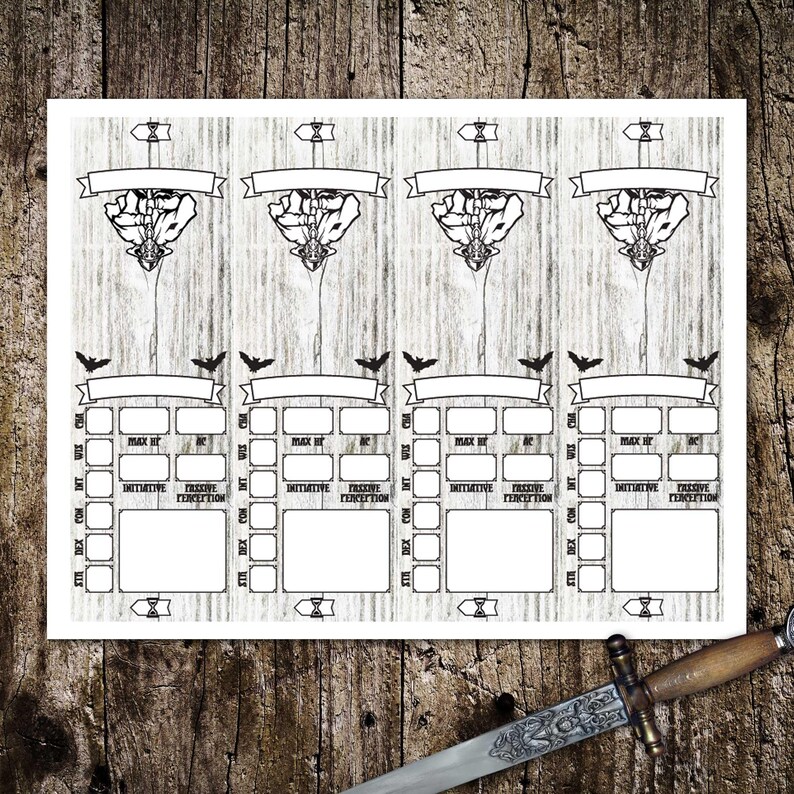 Dnd Initiative Tracker PDF | Printable Combat Order Tool for Dms | D&D ...