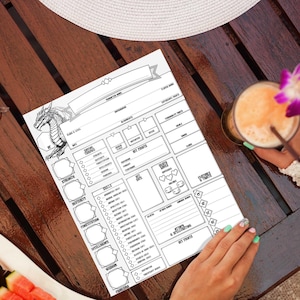 Dnd 5e Universal Character Sheet PDF - Printable Non-editable RPG Tool ...