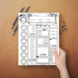 Dnd 5e Character Sheet: Unleash Your Inner Magic - Etsy