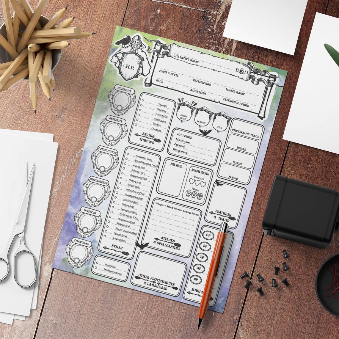 Enchant Your Dnd 5e Game With a Magical Character Sheet - Etsy