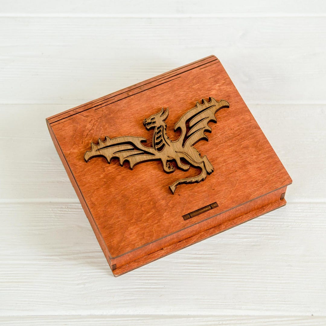 Dragon Dice Box, Wooden Dnd Dice Box, Dice Storage and Holder, Dice ...