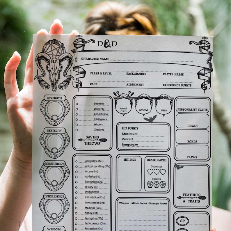 Dnd 5E Character Sheet: Symbol Edition (digital Download) - Etsy