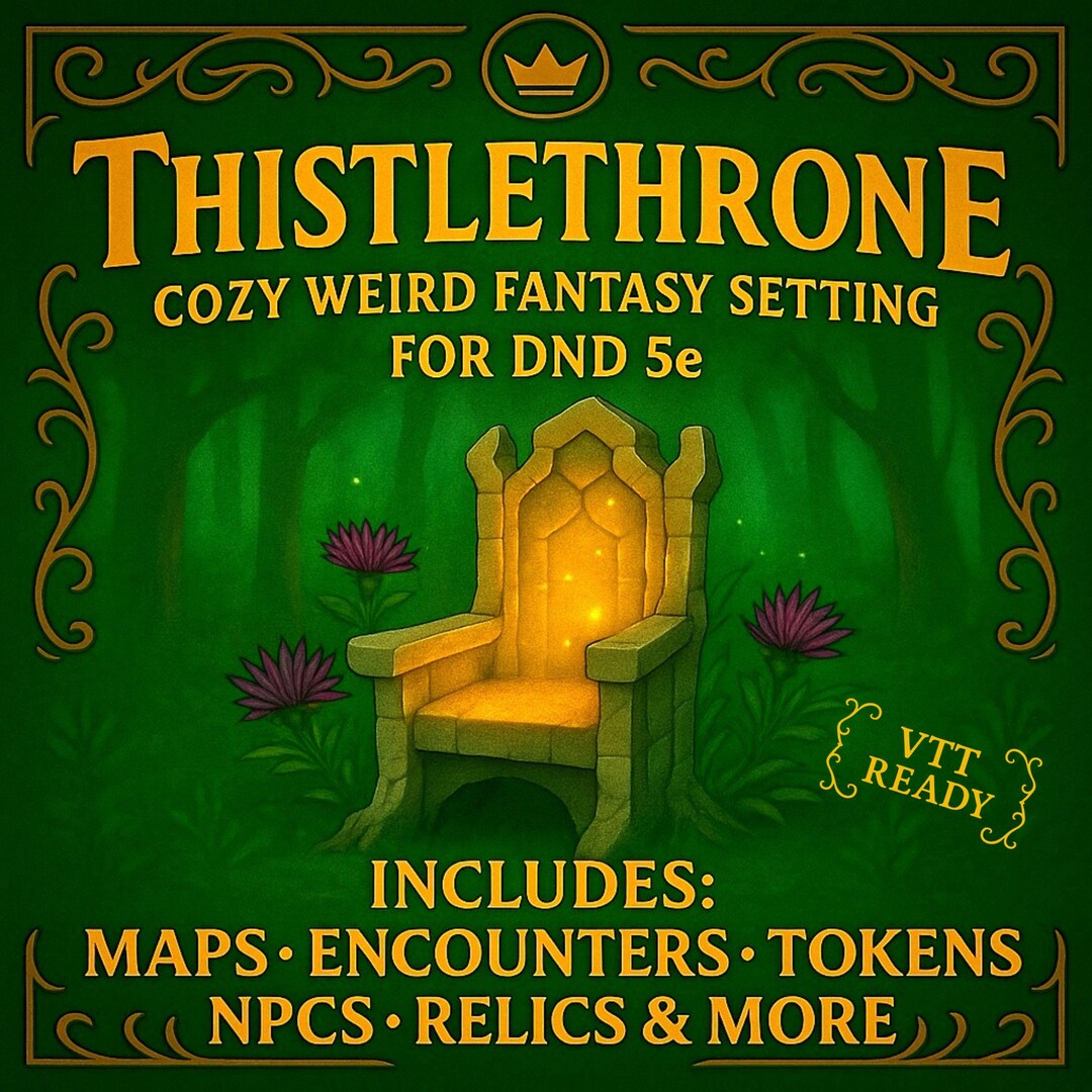 Cozy Dnd 5e One Shot PDF Adventure – Thistlethrone Mini Campaign ...