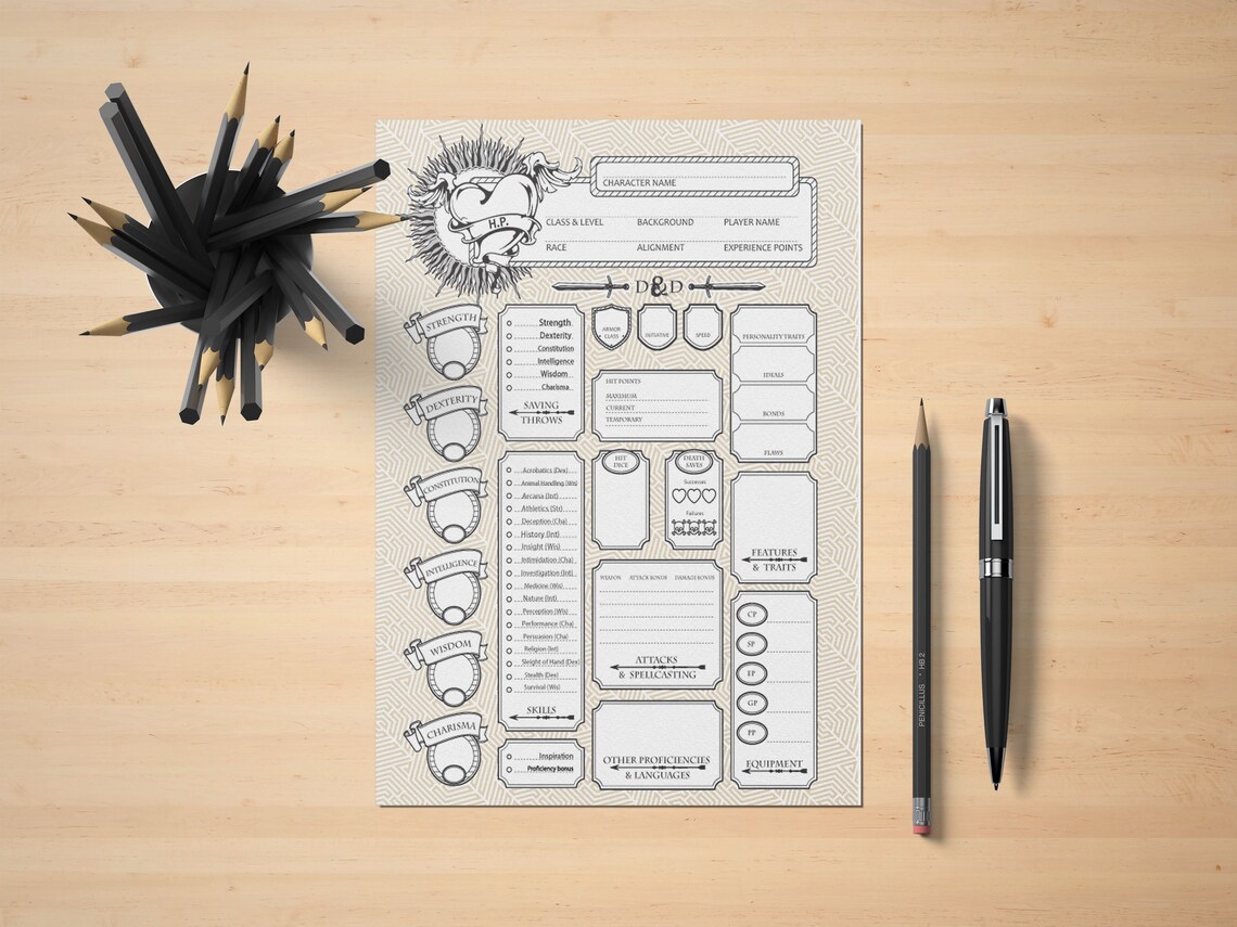 Jump Into Your Adventure: Ultimate Dnd Character Sheet Printable PDF - Etsy