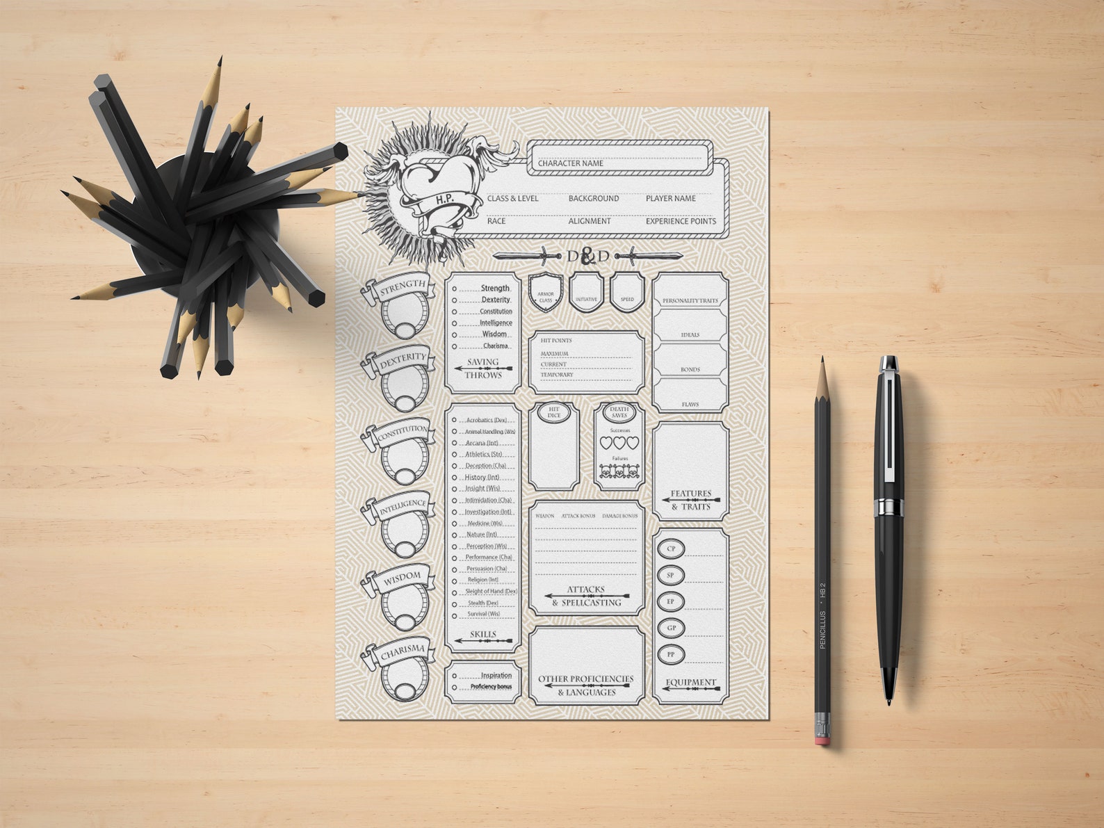 Jump Into Your Adventure: Ultimate Dnd Character Sheet Printable PDF - Etsy