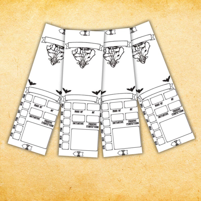 Dnd Initiative Tracker, DM Tool, Printable PDF, Fits US Letter (8.5 X ...