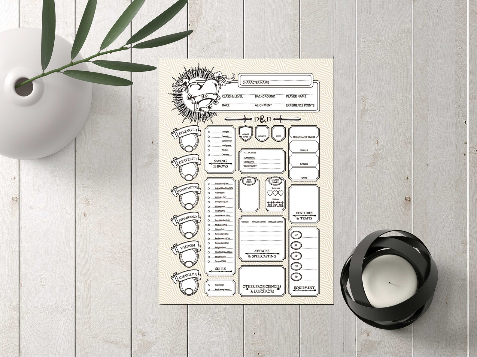 Jump Into Your Adventure: Ultimate Dnd Character Sheet Printable PDF - Etsy