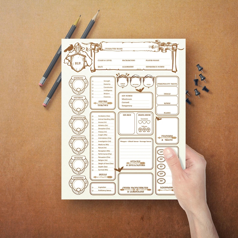 Ultimate Dnd Character Sheet PDF – Printable Dungeons and Dragons 5e ...