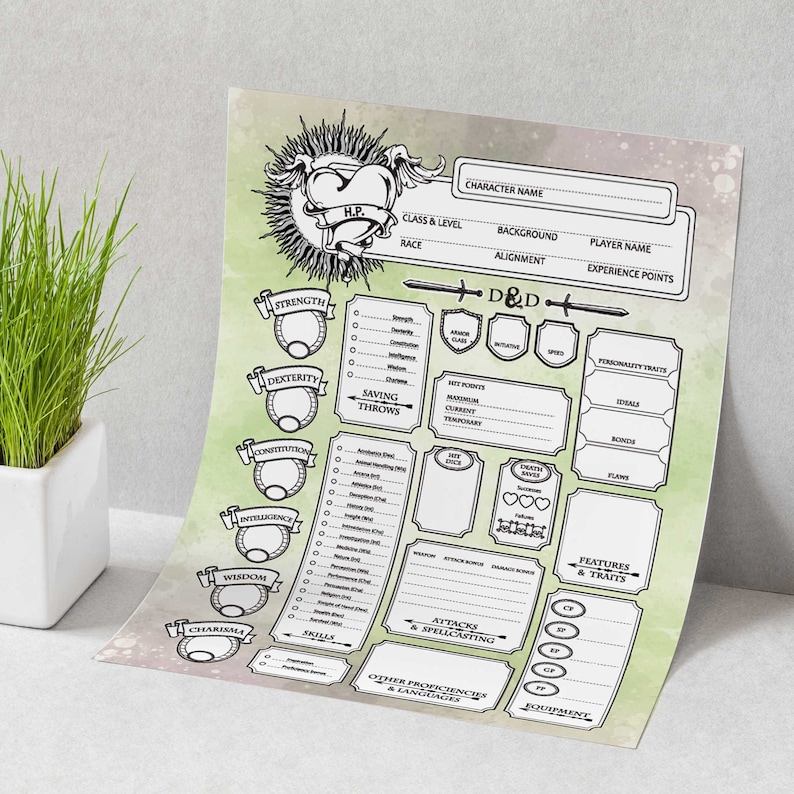 Unleash Your Epic Saga With the Ultimate Dnd 5e Character Sheet - Etsy UK