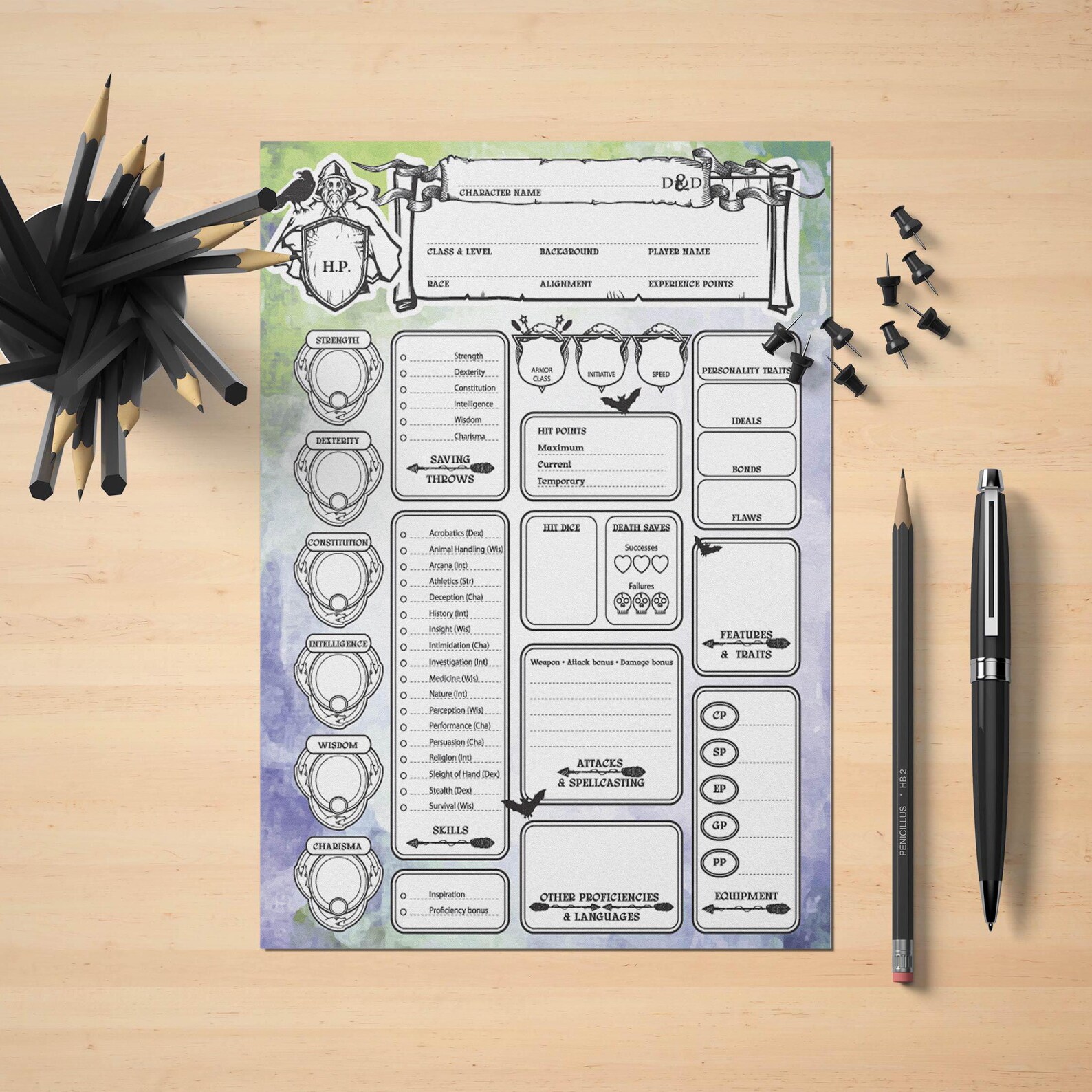 Enchant Your Dnd 5e Game With a Magical Character Sheet - Etsy
