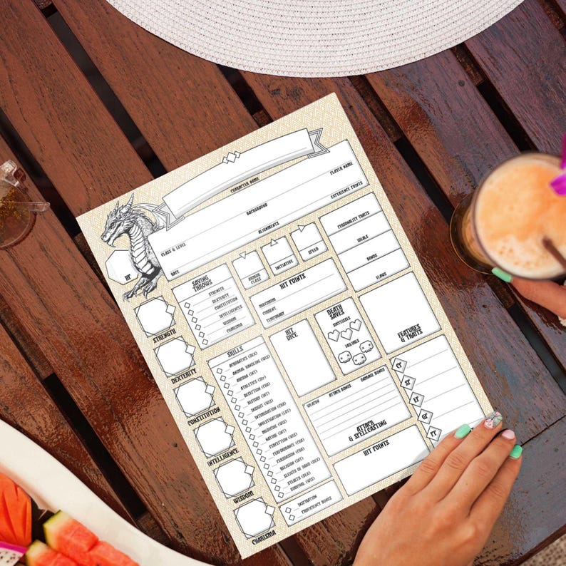 Adventure Awaits: D&D 5e Character Sheet (printable PDF) - Etsy