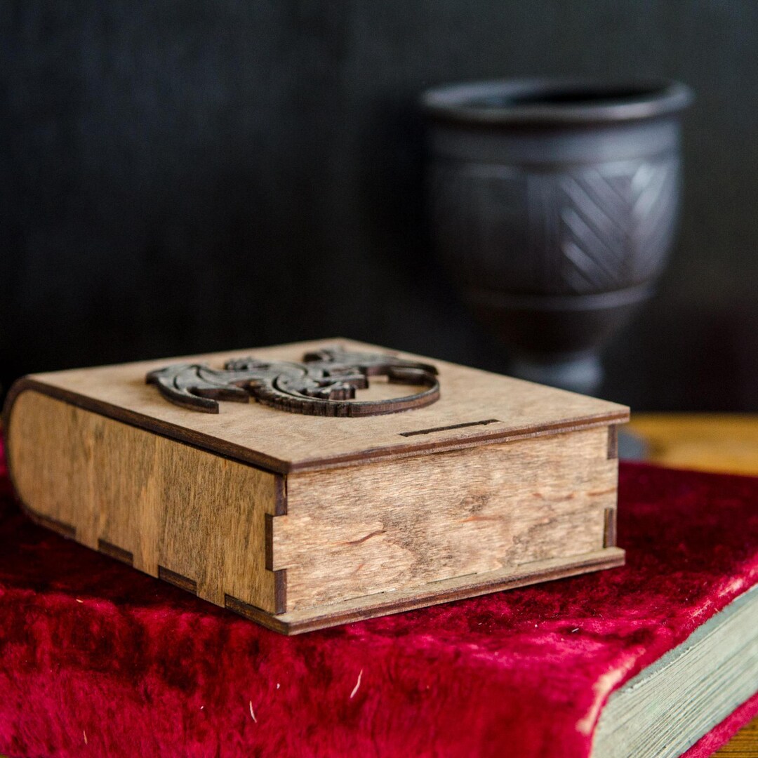 Dragon Dice Box for Dnd Wooden Dice Organizer and Storage DND Gift for ...