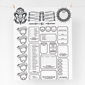 Ultimate Dnd Character Sheet Printable PDF Customize Your Adventure - Etsy