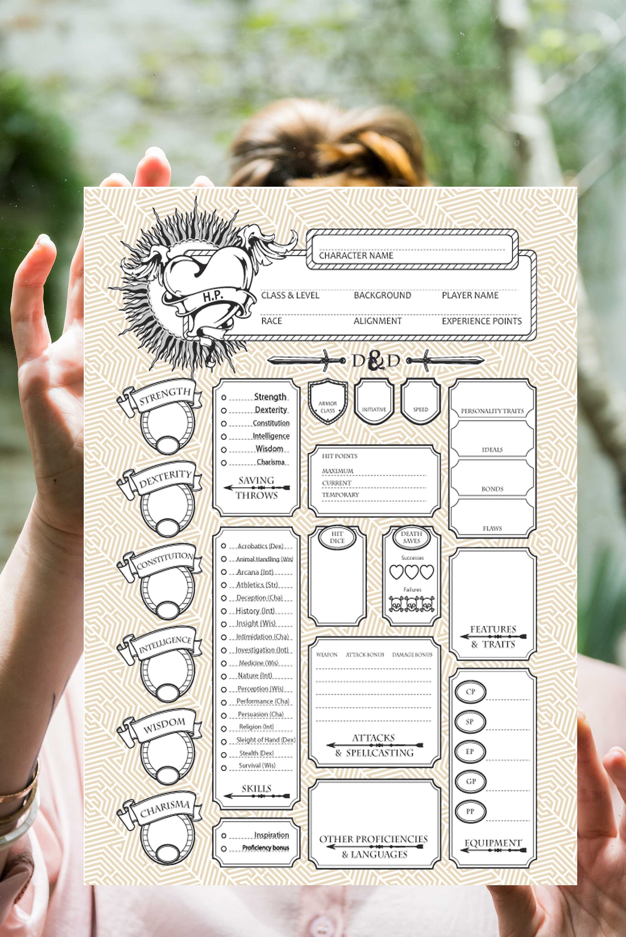 Jump Into Your Adventure: Ultimate Dnd Character Sheet Printable PDF - Etsy