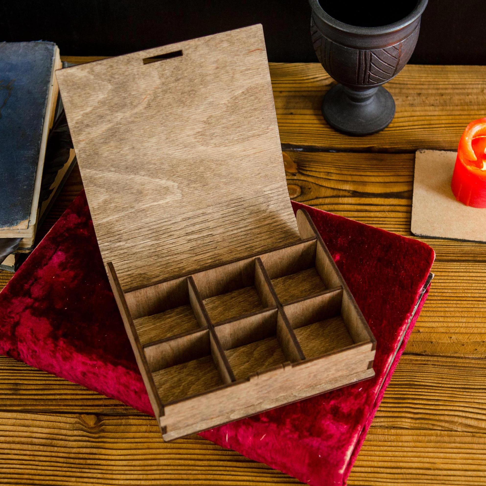 Dragon Dice Rolling Box for Dnd: Wooden Dice Organizer and Storage With ...