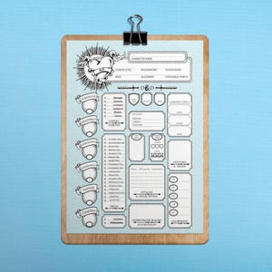 Printable 5e Character Sheet | Customizable Dnd Character Sheet PDF ...
