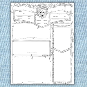 Editable DND Character Sheet PDF for 5e - Printable for Druids and RPG Players - Etsy Australia