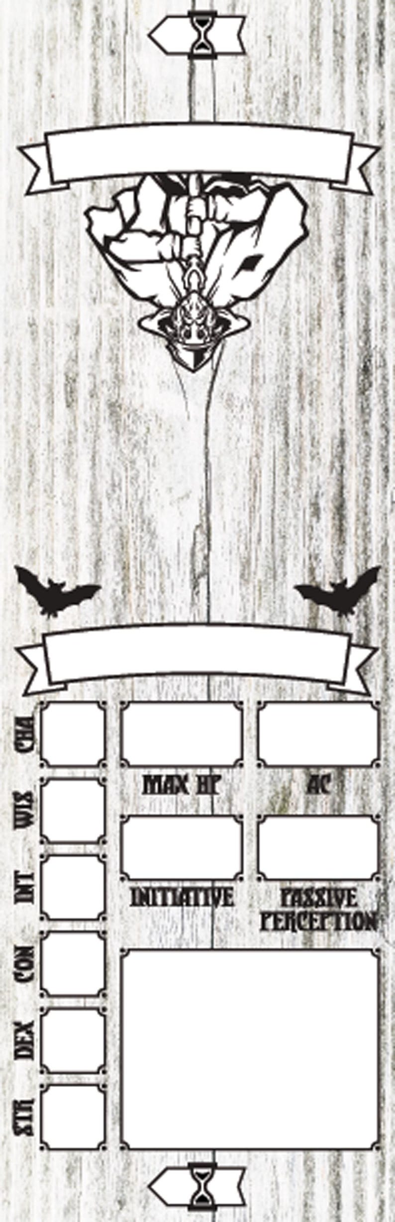 Dnd 5e Initiative Tracker Printable DM Battle Prep RPG Accessory. - Etsy