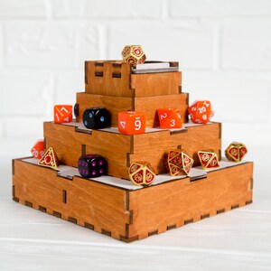 Dnd Dice Box: Unique Stepped Pyramid Design With Secret Compartments ...