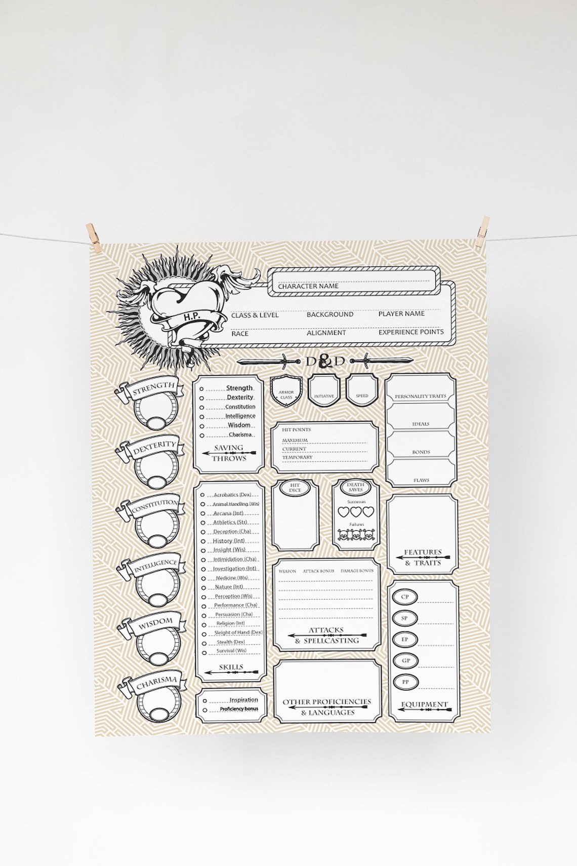 Jump Into Your Adventure: Ultimate Dnd Character Sheet Printable PDF - Etsy