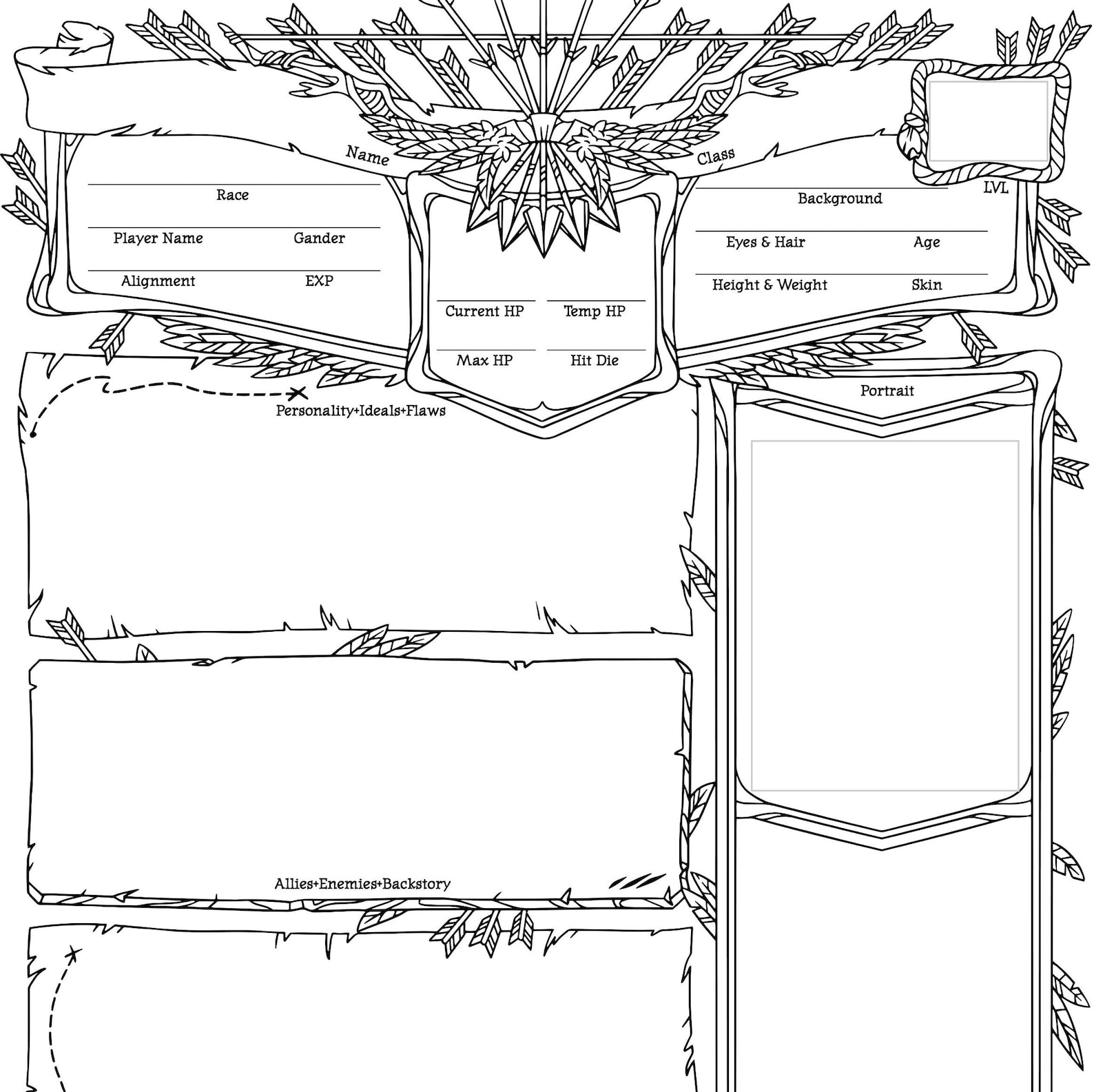 Editable Dnd Ranger Character Sheet PDF – Customizable & Printable ...