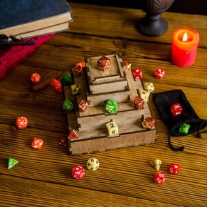 Aztec Pyramid Dice Tower: Dnd Dice Organizer With Secret Compartment ...