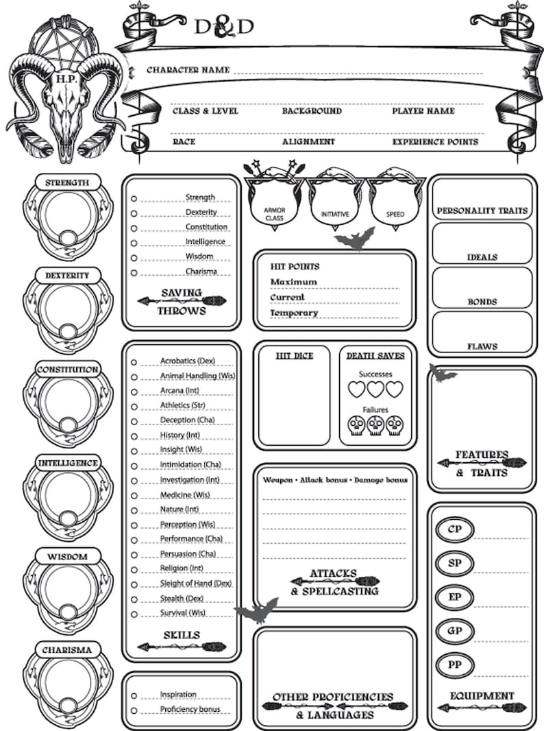 Master Your Quest With the Ultimate Dnd Character Sheet - 5E Symbol ...