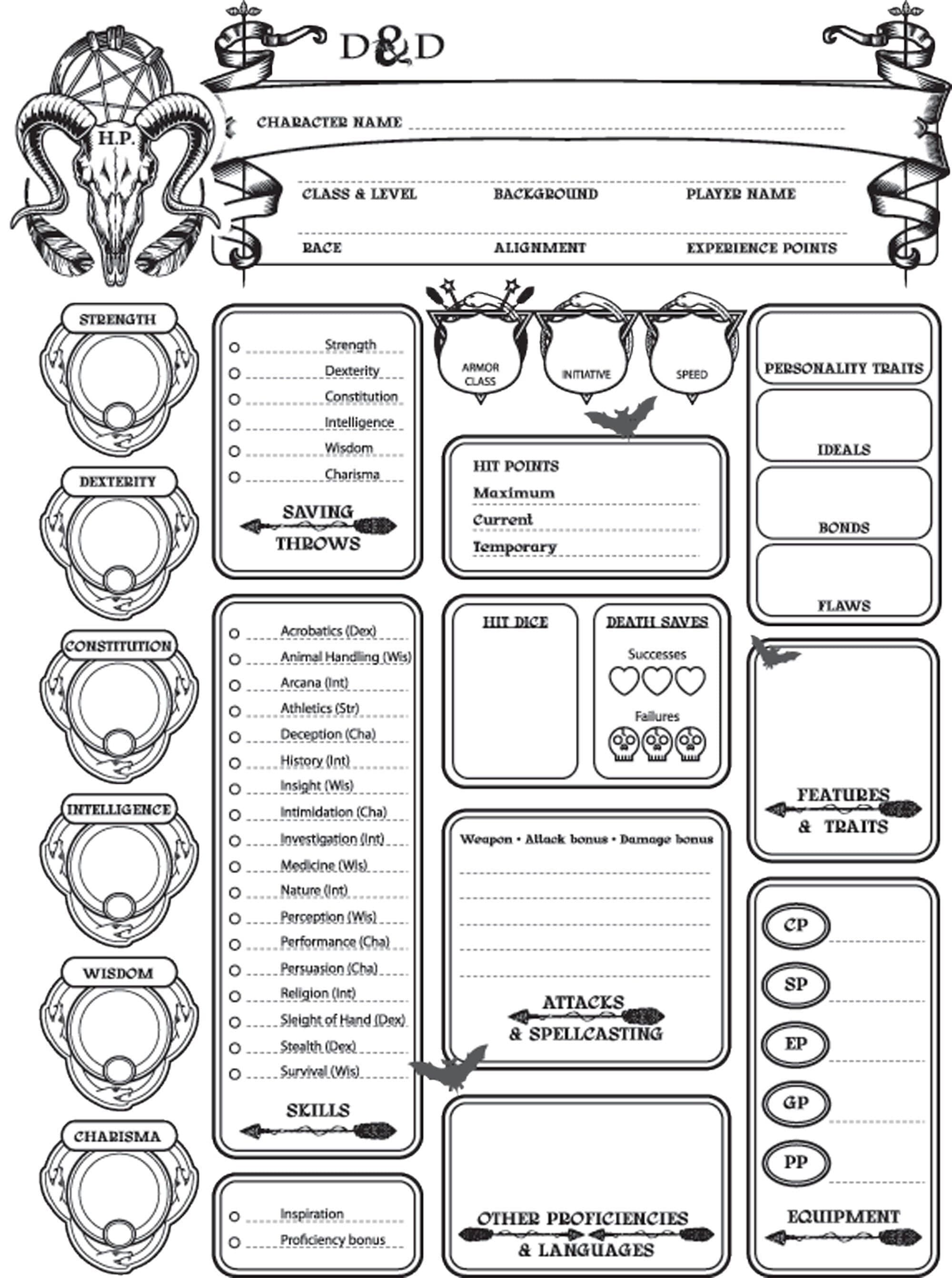 Master Your Quest With the Ultimate Dnd Character Sheet - 5E Symbol ...