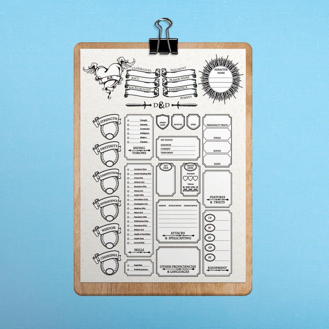 Level up Your Game With Our Ultimate Dnd Character Sheet a Must for ...
