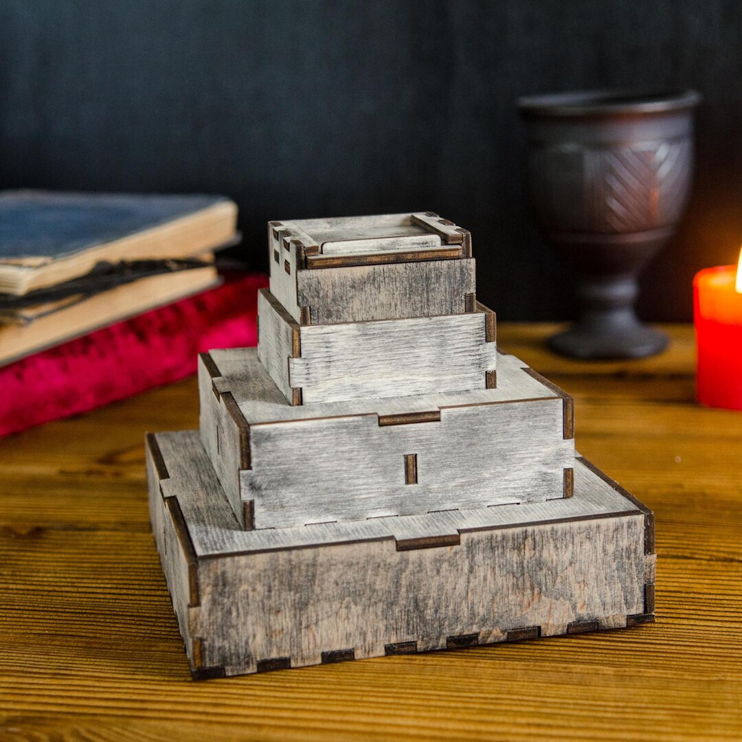 Aztec Pyramid Dice Box, Collapsible Dnd Dice Storage, Dnd Player Gift ...