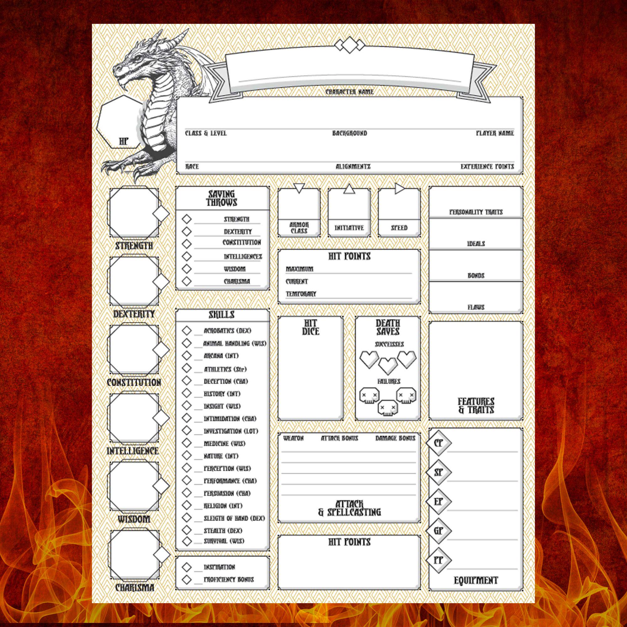 All-class Dnd 5e Character Sheet printable - Etsy
