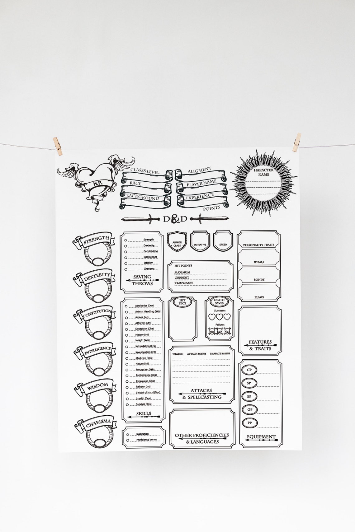 Unleash Your Inner Hero: the Best Dnd 5e Character Sheet, Dnd Player ...