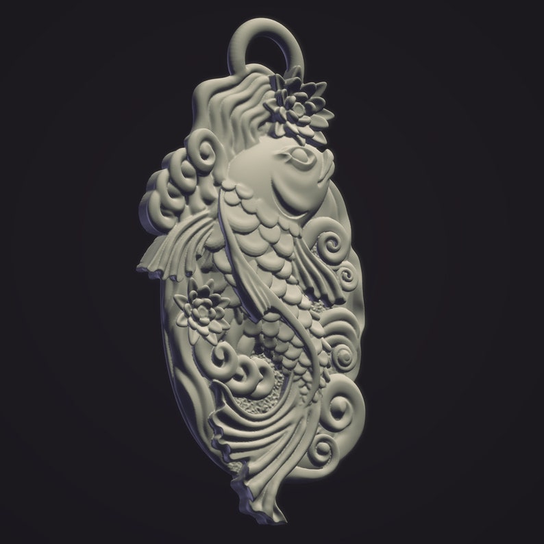 Pendant koi Fish / CAD Design / 3D Model STL / Jewerly Design / File ...