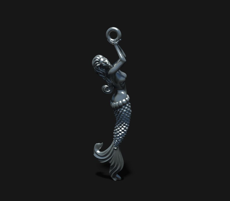 Pendant mermaid / CAD Design / 3D Model STL / Jewerly Design / File for ...