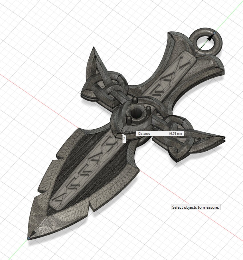 Viking Pendant valhalla Knife /CAD Design / 3D - Etsy