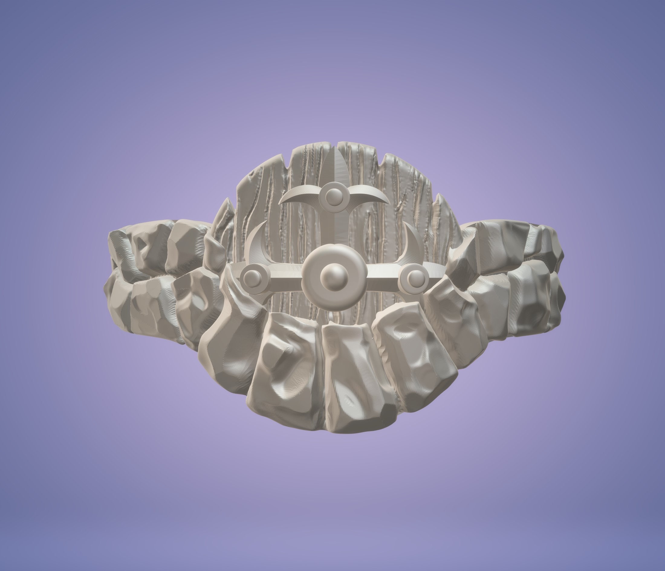 Ring viking Shield in Stone / CAD Design / 3D - Etsy