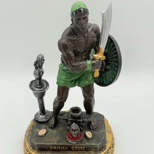 Ogun Statue 9" | Orishas | Ogun Figurine | Santo Ogun | Estatua De Ogun | Altar Statue ...