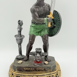 Ogun Statue 9" | Orishas | Ogun Figurine | Santo Ogun | Estatua De Ogun | Altar Statue ...