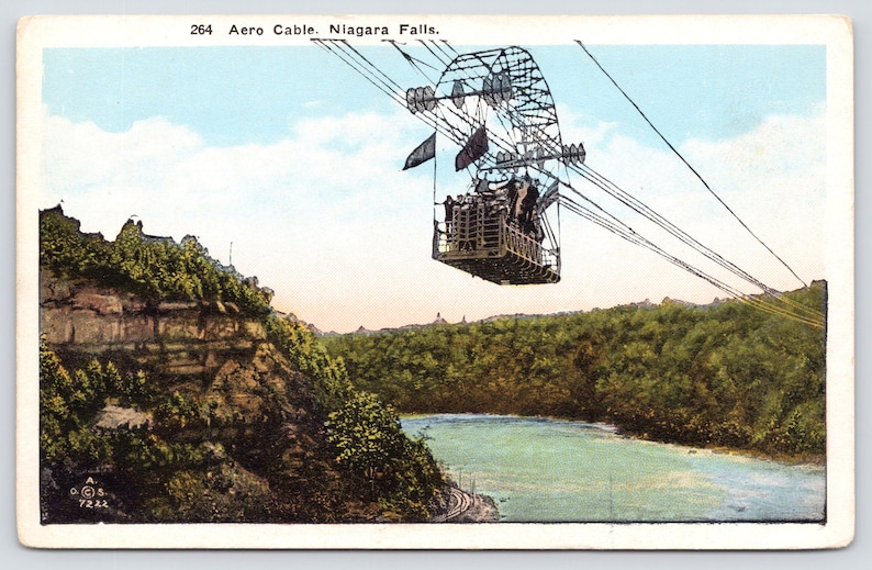 Antique Postcard, Aero Cable Car, Niagara Falls New York, 1920s ...