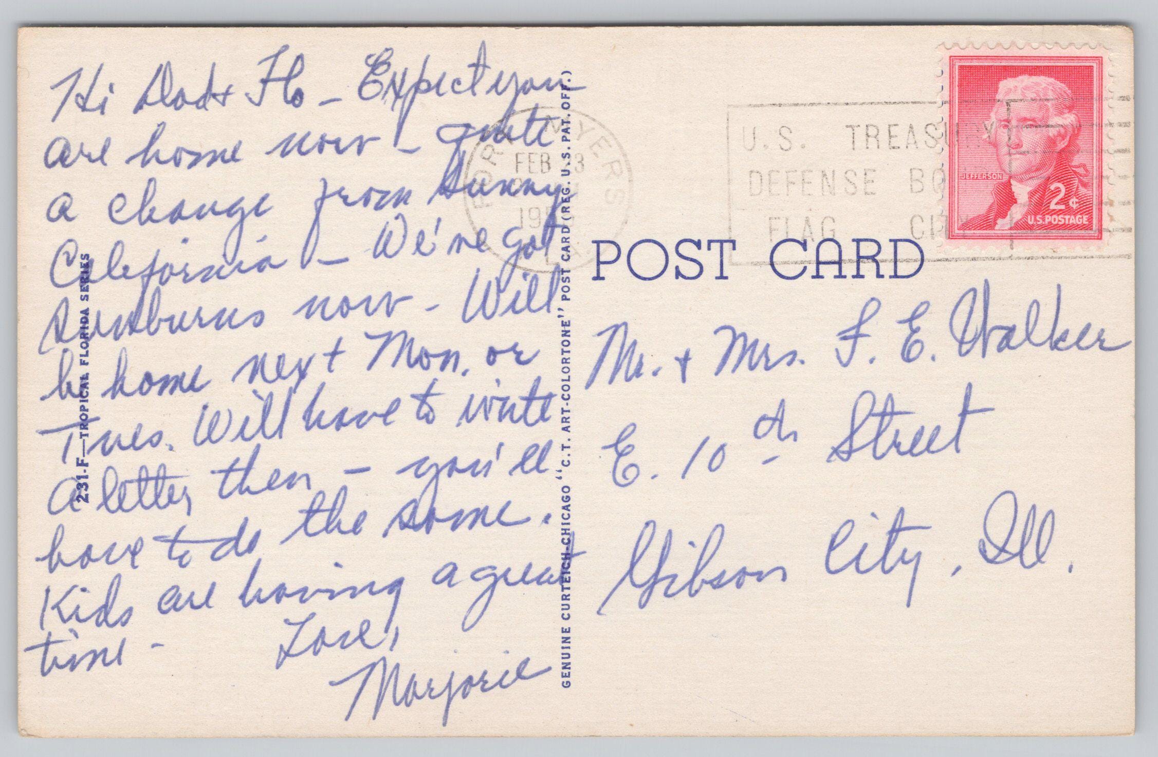 Antique Postcard, Florida's Big Bill Pelican, Posted 1955 - Etsy