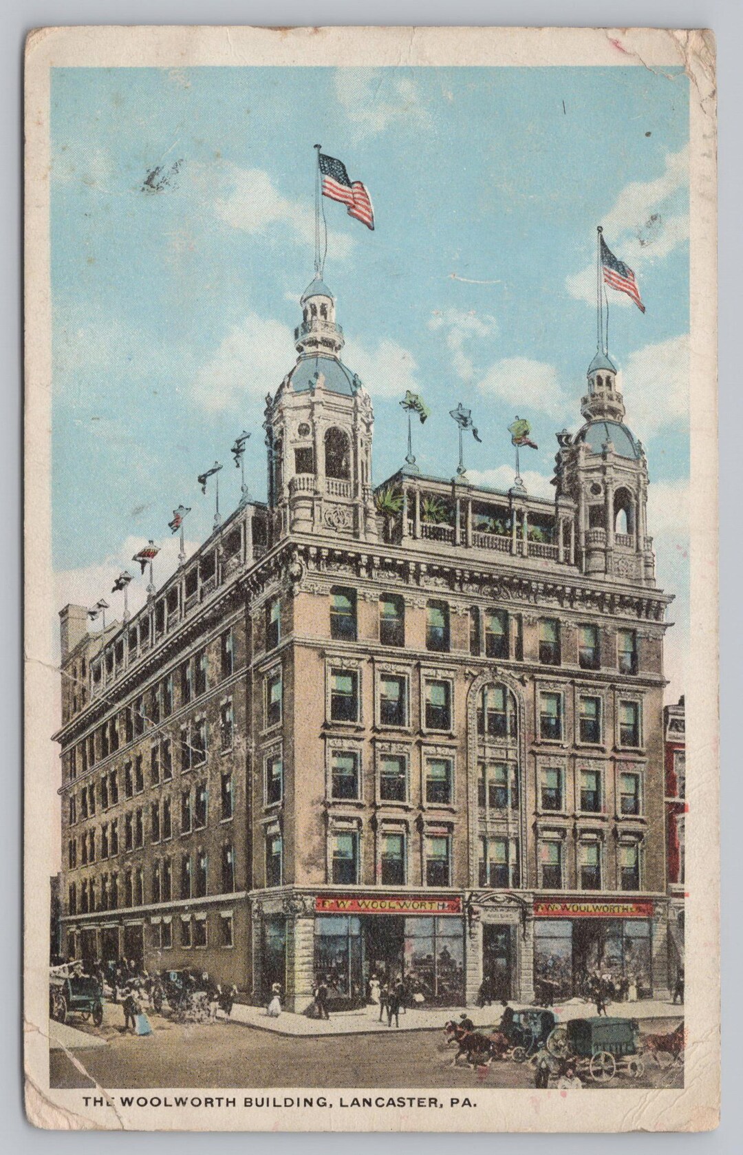 Antique Postcard, the Woolworth Building, Lancaster Pennsylvania, White ...