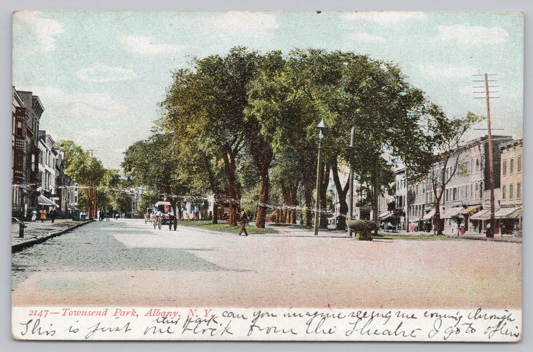 Antique Postcard, Townsend Park, Albany New York, 1900s Undivided Back ...