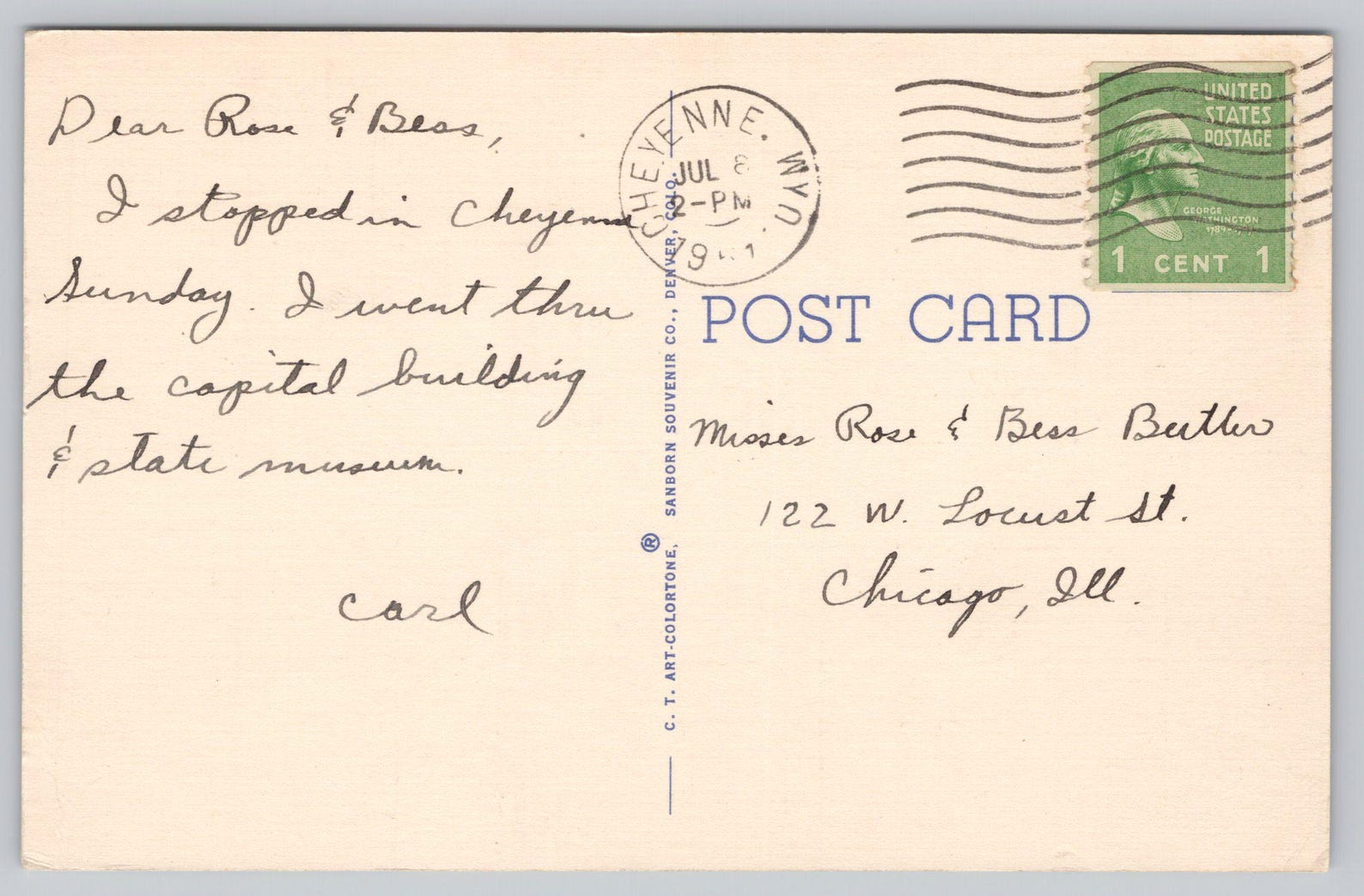 Antique Postcard, the Cowboy Poem by James Barton Adams, Posted 1951 - Etsy