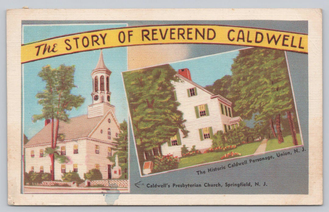 Antique Postcard, the Story of Reverend Caldwell, Historic Caldwell ...