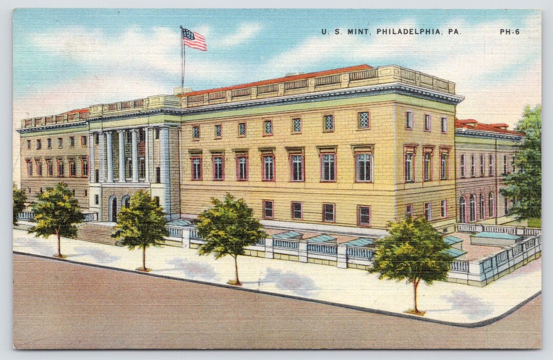 Antique Postcard, the U.S. Mint Building, Philadelphia Pennsylvania ...