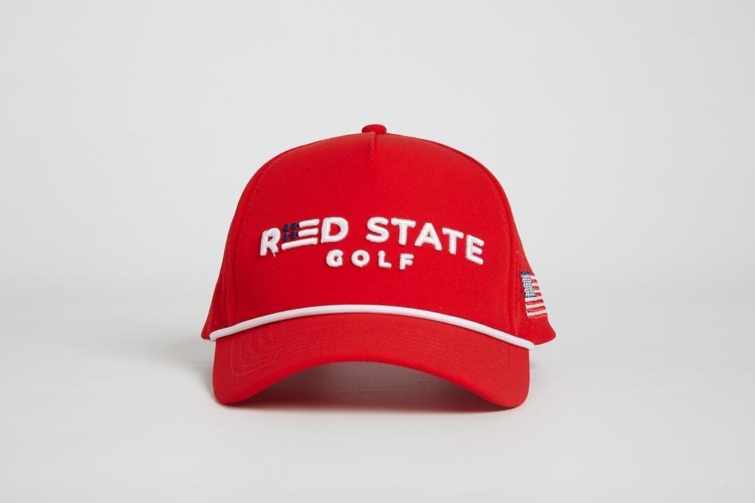 The Red State Golf Hat Red - Etsy