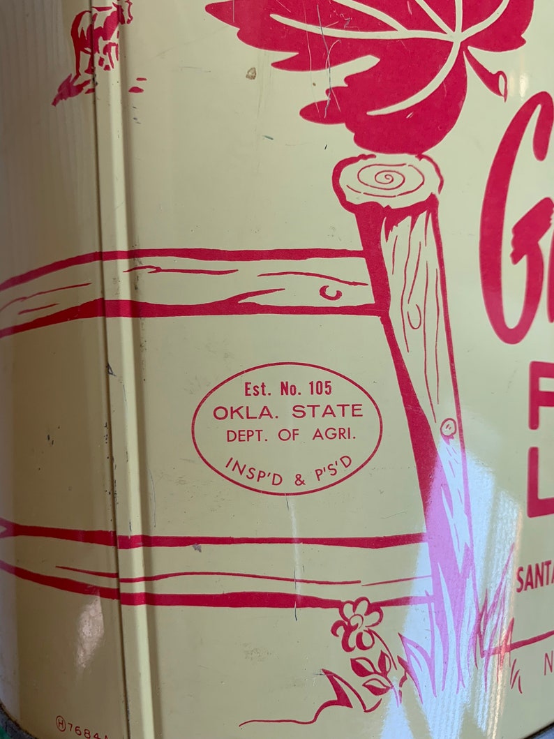 Yellow Tin lard Bucket - Etsy