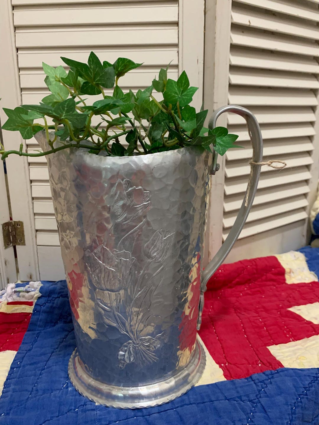 Rodney Kent Hammered Aluminum Pitcher - Etsy