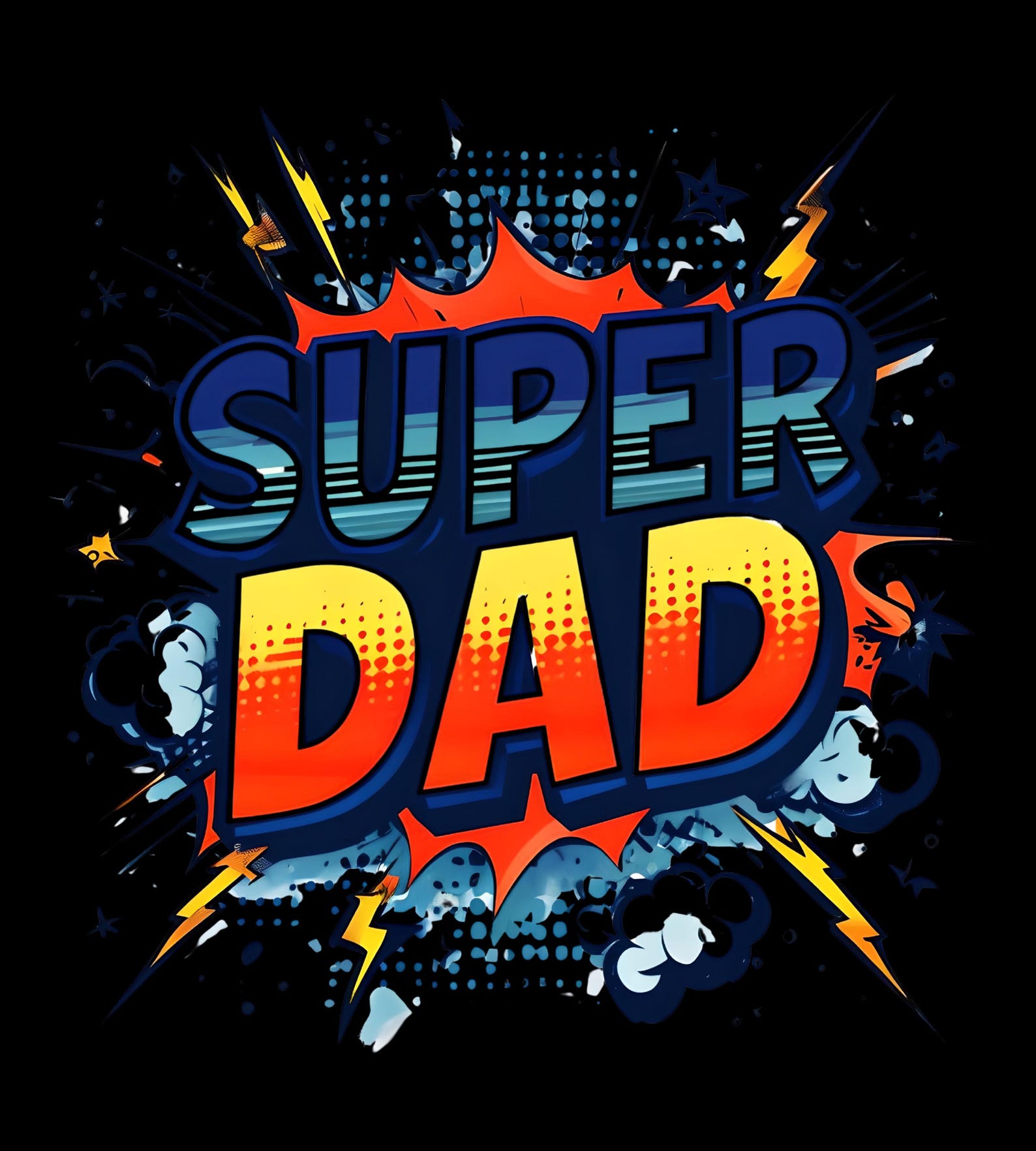 Super Dad Comic Book Style Graphic Father’s Day - Digital Download PNG ...