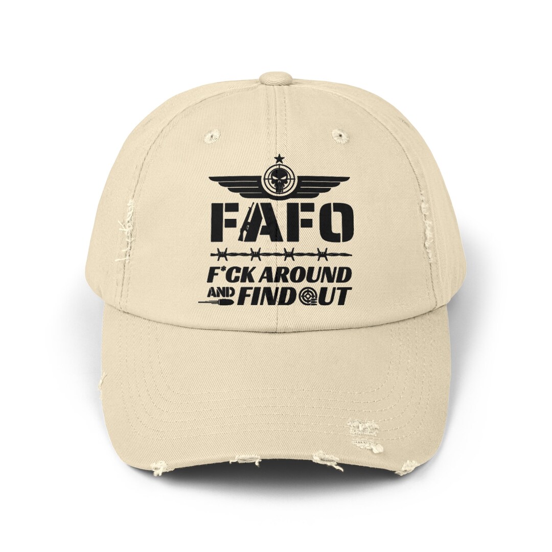 FAFO Hat Unisex Distressed Cap - Etsy